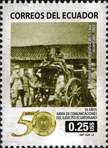 Stamp: Mobile Telegraph Station (1924) (Ecuador(Ecuadorian Army ...