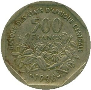 Moneda: 500 CFA Francs (Estados Centroafricanos(1973~2006 - Circulation ...