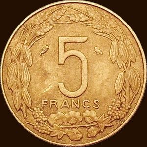 Coin: 5 CFA Francs (Equatorial African States(1961~1973 - Circulation ...