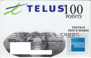 Bank Card: Telus (AMEX Bank Of Canada, CanadaCol:CA-AE-0013