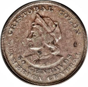 Coin: 50 Centavos (Cristobal Colon) (El Salvador(1889~1919 ...