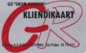 Functional Card: Grom-Radoon (Filling Stations, Estonia(Grom-Radoon ...