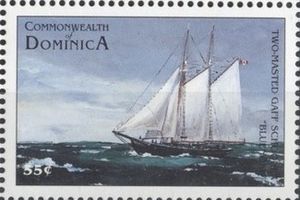 Stamp: Bluenose (Dominica(Sailing ships) Mi:DM 2505,Sn:DM 2057f,Sg:DM 2455