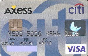 Bank Card: Axess (Citibank, Türkiye (Turkey)Col:TR-VI-0035