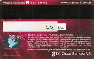 Bank Card: Maximum (T.C. Ziraat Bankasi, Turkey) Col:TR-VI-0038.01