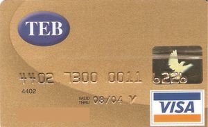 Bank Card: Teb (Turk Ekonomi Bankasi, Türkiye (Turkey)Col:TR-VI-0319