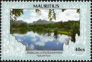 Stamp: Nature Park (Mauritius(Protection of the Enviroment) Mi:MU 678I ...