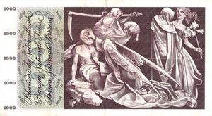 Banknote: 1,000 Franken/Francs/Franchi (Schweiz(1954-1977 Issue ...