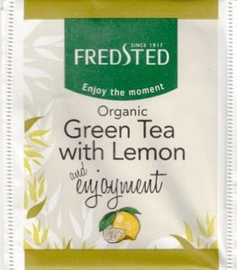 Tea Bag: Organic Green Tea with Lemon and enjoyment, bs 6 lines of ...