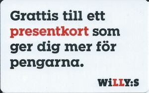 Presentkort: Grattis till ett presentkort som ger (Willy:s, Sverige ...