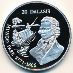 Coin: 20 Dalasis (Mungo Park) (Gambia) (1966~Today - Numismatic Product ...