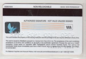 Bank Card: AT&T Promotional card (MetaBank, United States of America ...
