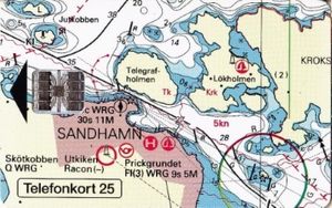 Phonecard: Sandhamn-Nautic Map - Sandhamn - Sjökort (Telia, Sweden ...