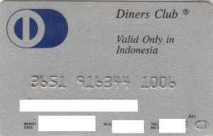 Bank Card: Diners Club (Diners Club, IndonesiaCol:ID-DC-0005