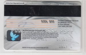 Bank Card: Barclaycard Platinum (Barclays Bank, United Kingdom of Great ...
