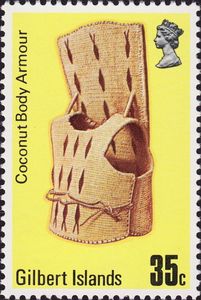 Stamp: Coconut Body Armour (Gilbert Islands(Artifacts) Mi:GB-GI 287A,Sn ...