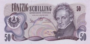 Banknote: 50 Schilling (Ferdinand Raimund) (Austria) (1966-1970 Issues ...