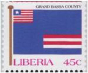Stamp: Grand Bassa County (Liberia(Flags of Liberian Counties) Mi:LR ...