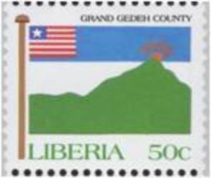 Stamp: Grand Gedeh County (Liberia(Flags of Liberian Counties) Mi:LR ...