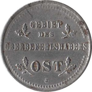 Coin: 1 Ostruble (Kopeika) (Germany, Empire(1916 Kopeck - Military ...