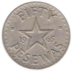 Coin: 50 Pesewas (Ghana(1965~1967 - Cedis) Col:GH-000035,WCC:km11 🪙