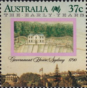 Stamp: Government House, Sydney, 1790 (Australia(Bicentenary of ...