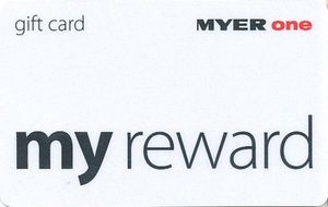 Gift Card: My Reward (Myer, Australia) (Rewards) Col:AU-MY-049-020