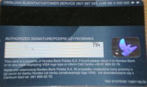Bank Card: Nordea (Nordea Bank Polska S.A., Poland) Col:PL-VI-0173