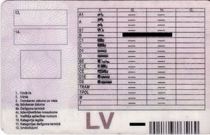 Functional Card: Driver's license (Driving Licences, Latvia(Identity ...
