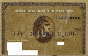 Bank Card: Fortis Bank (American Express, BelgiumCol:BE-AE-0004