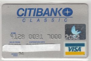 Bank Card: Citibank Classic (Citibank, United States of AmericaCol:US ...