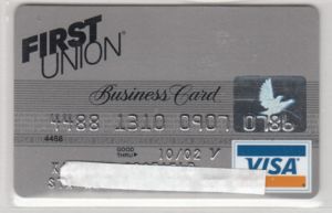 Bank Card: First Union Business Card (First Union Bank, United States ...