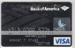 Bank Card: Bank of America signature (Bank of America, United States of ...