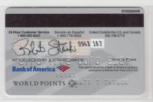 Bank Card: Bank of America signature (Bank of America, United States of ...