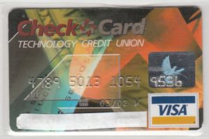 Bank Card: Check Card (Technology Credit Union, United States of ...