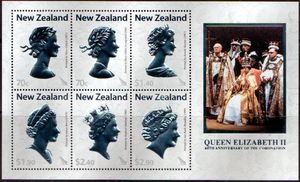 Stamp: 60th Anniversary of the Coronation souvenir sheet (New Zealand ...