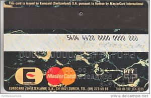 Bank Card: Postcard Eurocard (PostFinance, Switzerland) Col:CH-MC-0027