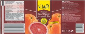 Drink Label: vitafit Blood Orange Juice (Lidl Hellas & Co O.E ...