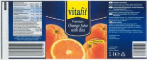 Drink Label: vitafit, Orange Juice (Lidl Hellas & Co O.E., GreeceCol:GR ...