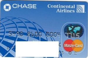 Bank Card: Continental Airlines (JPMorgan Chase Bank, United States of ...