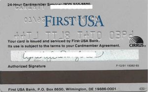 Bank Card: American Federal Bank (First USA Bank, United States of ...