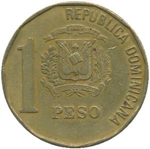 Moneda: 1 Peso (DUARTE on bust) (República Dominicana(1991~Today - Peso ...
