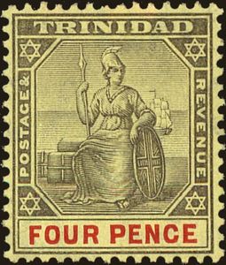 Stamp: Seated Britannia (Trinidad(Seated Britannia Definitives 1896 ...
