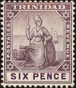 Stamp: Seated Britannia (Trinidad(Seated Britannia Definitives 1896 ...