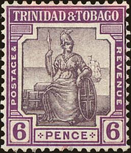 Stamp: Britannia (Trinidad and Tobago) (Definitive Issues of 1921-22 ...