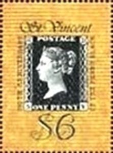 Stamp: Penny Black (Saint Vincent and The Grenadines(150th Anniversary ...