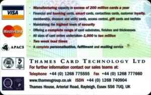 Functional Card: Thames Card (Card Manufacturing, Manufacturers(Thames ...