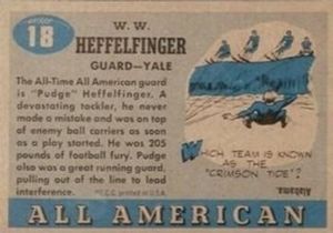 Sports Card: #18 Pudge Heffelfinger (1955-1956) (Football (gridiron ...