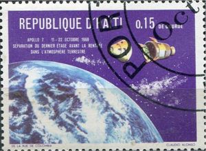 Stamp: Apollo 7 and Apollo 8 (Haiti(Apollo 7 and 8) Mi:HT 1073,Sn:HT ...