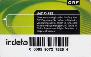 Functional Card: ORF Digital. Das Neue Fernsehen. Ir.deto. (TV Access ...